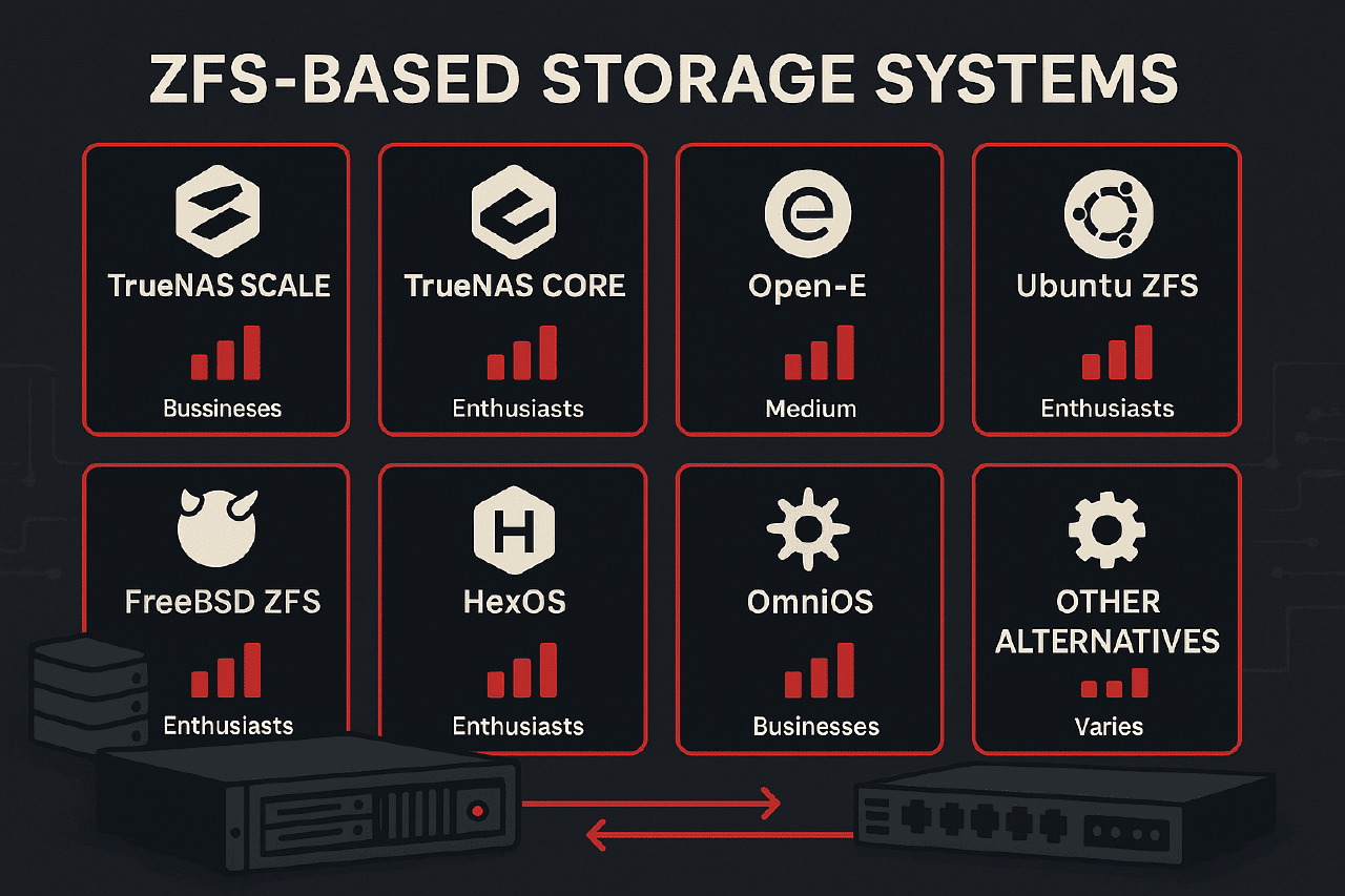 ZFS-Storage Vergleich 2025: TrueNAS Scale vs Core, Open-E, Ubuntu ...